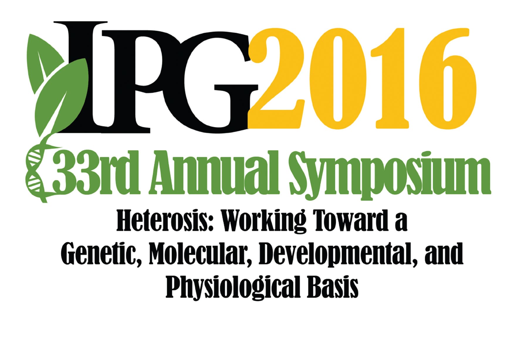 2016 IPG Symposium - Interdisciplinary Plant Group